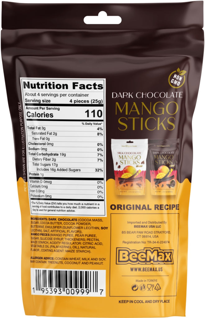 Dark Chocolate Covered Dried Mango Sticks – Beemax